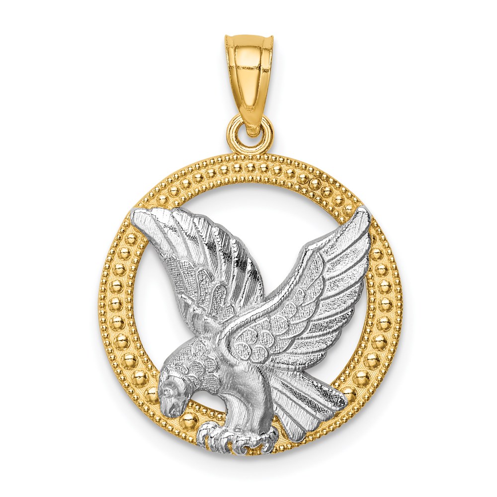 14K w/Rhodium Eagle Pendant - Diamonds by Monet
