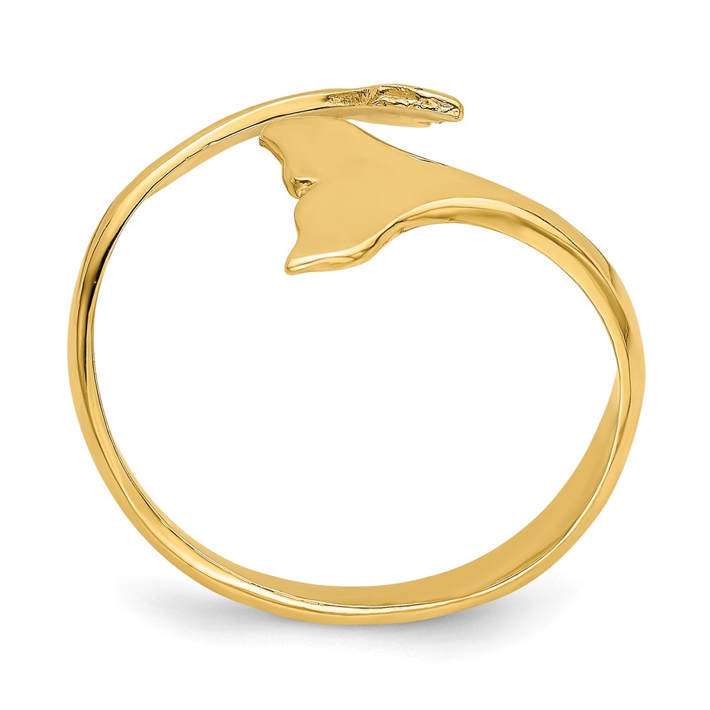14K Double Whale Tails Ring - Diamonds by Monet