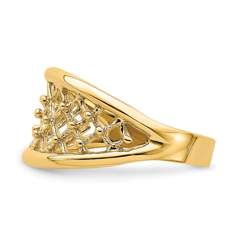 14K Mesh Ring Tapered Band Ring - Diamonds by Monet