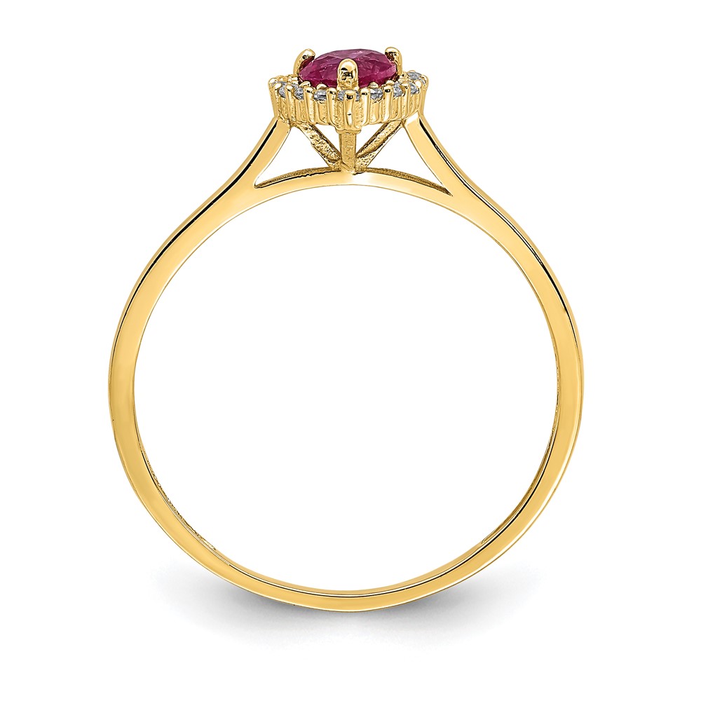 14K Heart Pink and Clear CZ Ring - Diamonds by Monet