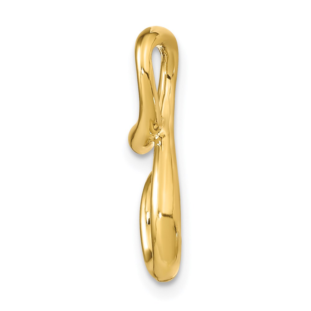 14K Polished Letter S Initial Slide - Diamonds by Monet