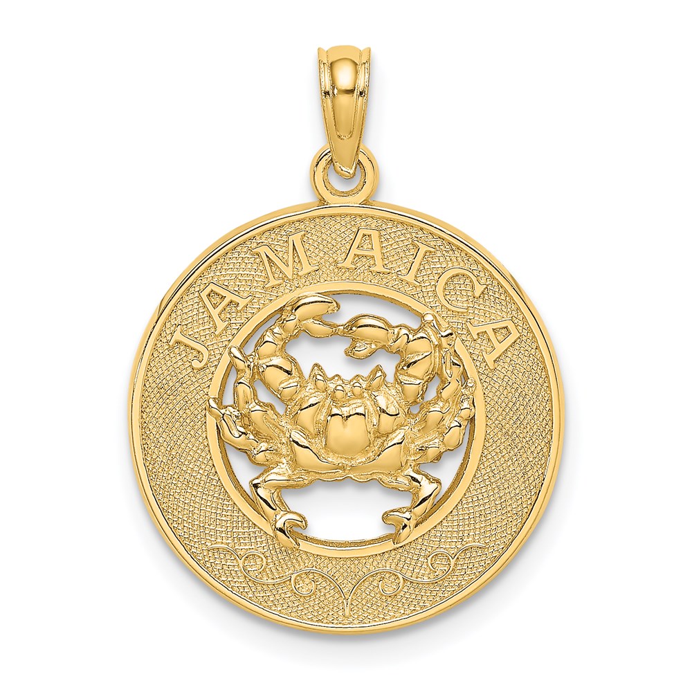 14K JAMAICA w/Crab Circle Charm - Diamonds by Monet