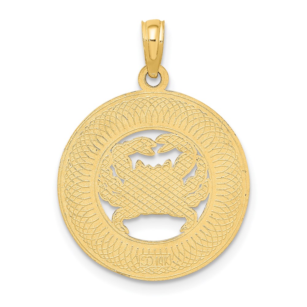 14K KEY WEST w/Crab Circle Charm - Diamonds by Monet