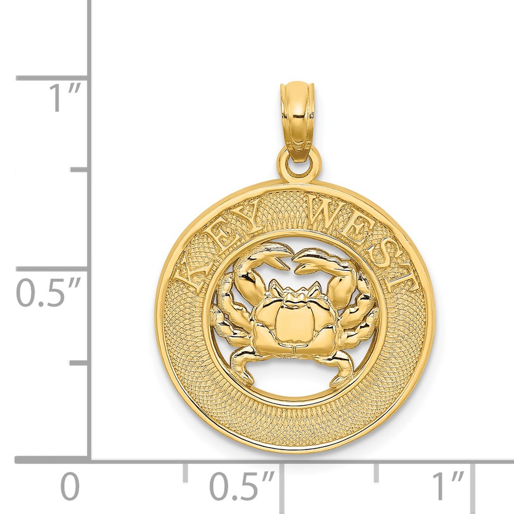 14K KEY WEST w/Crab Circle Charm - Diamonds by Monet