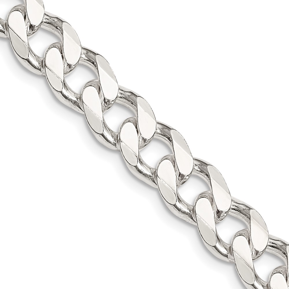 Sterling Silver 9mm Curb Chain - Diamonds by Monet