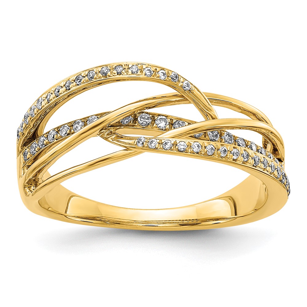 14k Diamond Swirl Ring - Diamonds by Monet