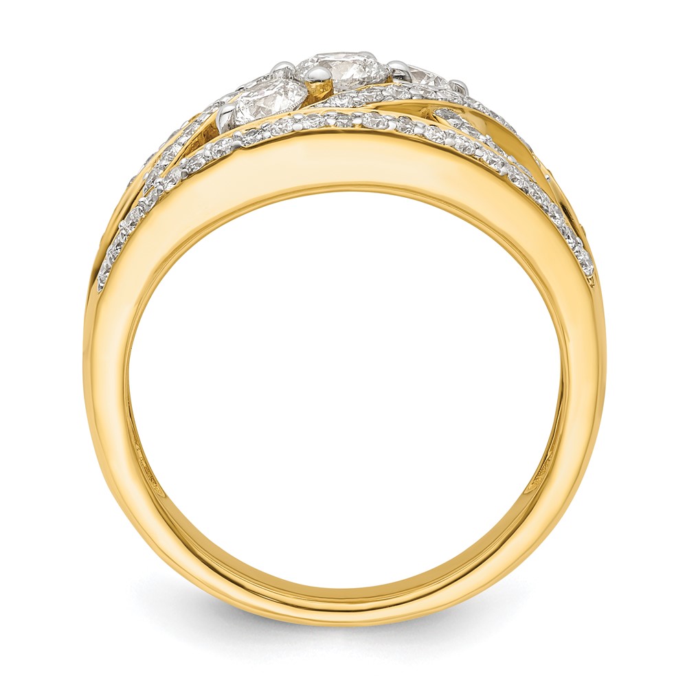 14k Fancy 3-stone Diamond Ring - Diamonds by Monet