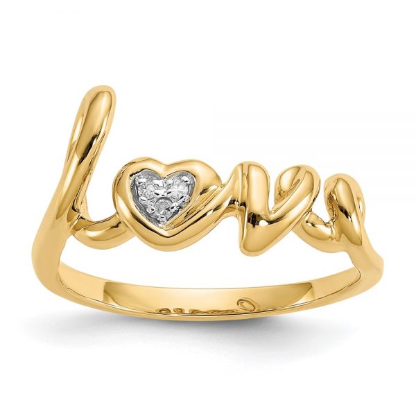 14k Diamond LOVE Ring - Diamonds by Monet