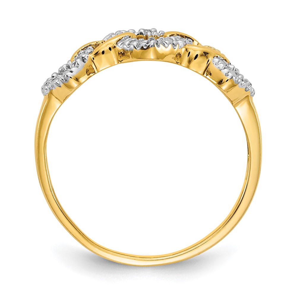 14k Diamond Triple Heart Ring - Diamonds by Monet