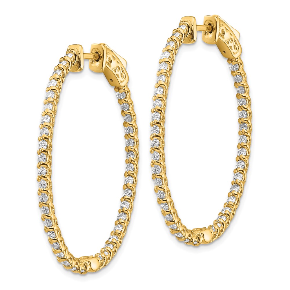 14k Oval Hoop w/Safety Clasp Earring Mountings - Diamonds by Monet