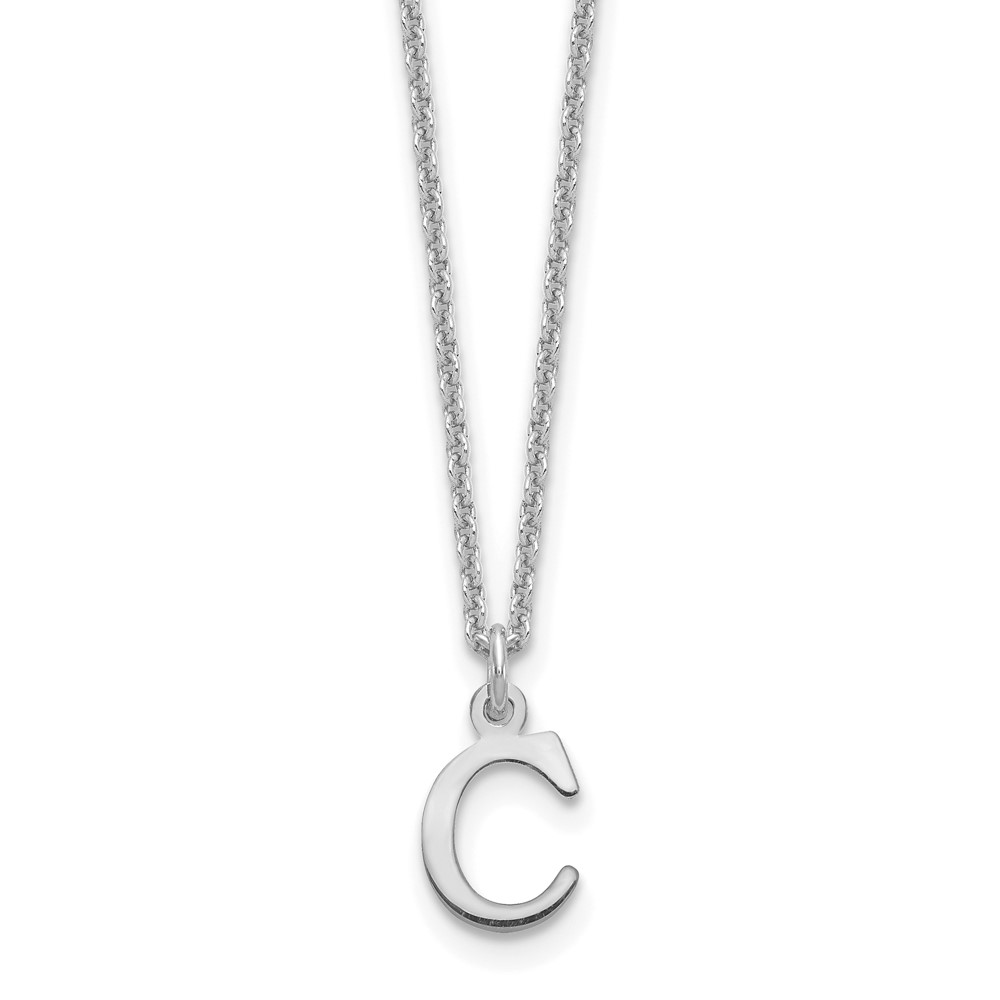14KW Cutout Letter C Initial Necklace - Diamonds by Monet