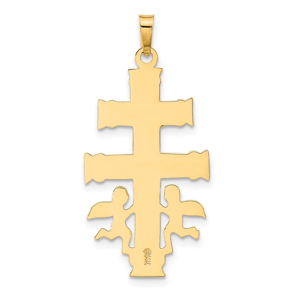 14k Two-tone Cara Vaca Crucifix Pendant - Diamonds by Monet