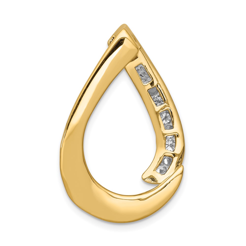 14K Two tone Teardrop Slide Mounting - Diamonds by Monet