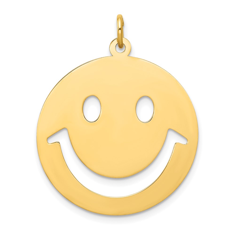 14k Smiley Face Charm - Diamonds by Monet