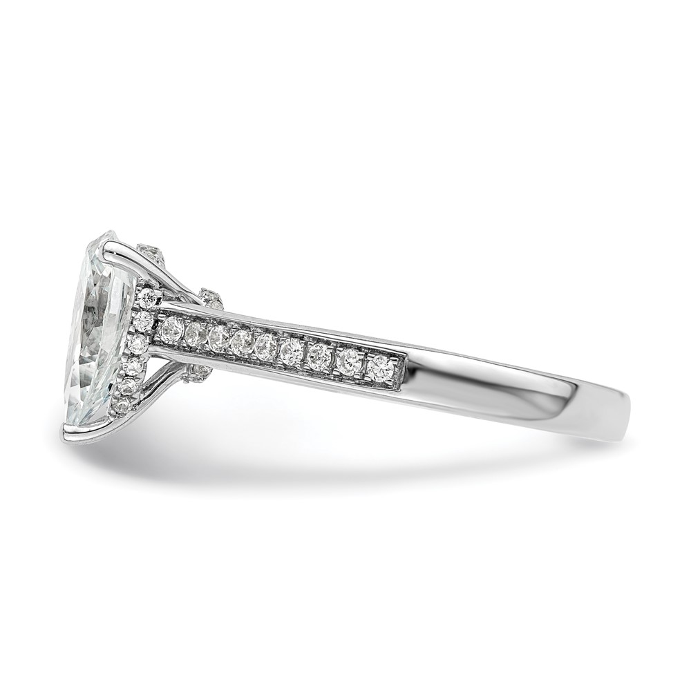 True Origin White Gold 1/4 carat Lab Grown Diamond VS/SI D E F Semi ...