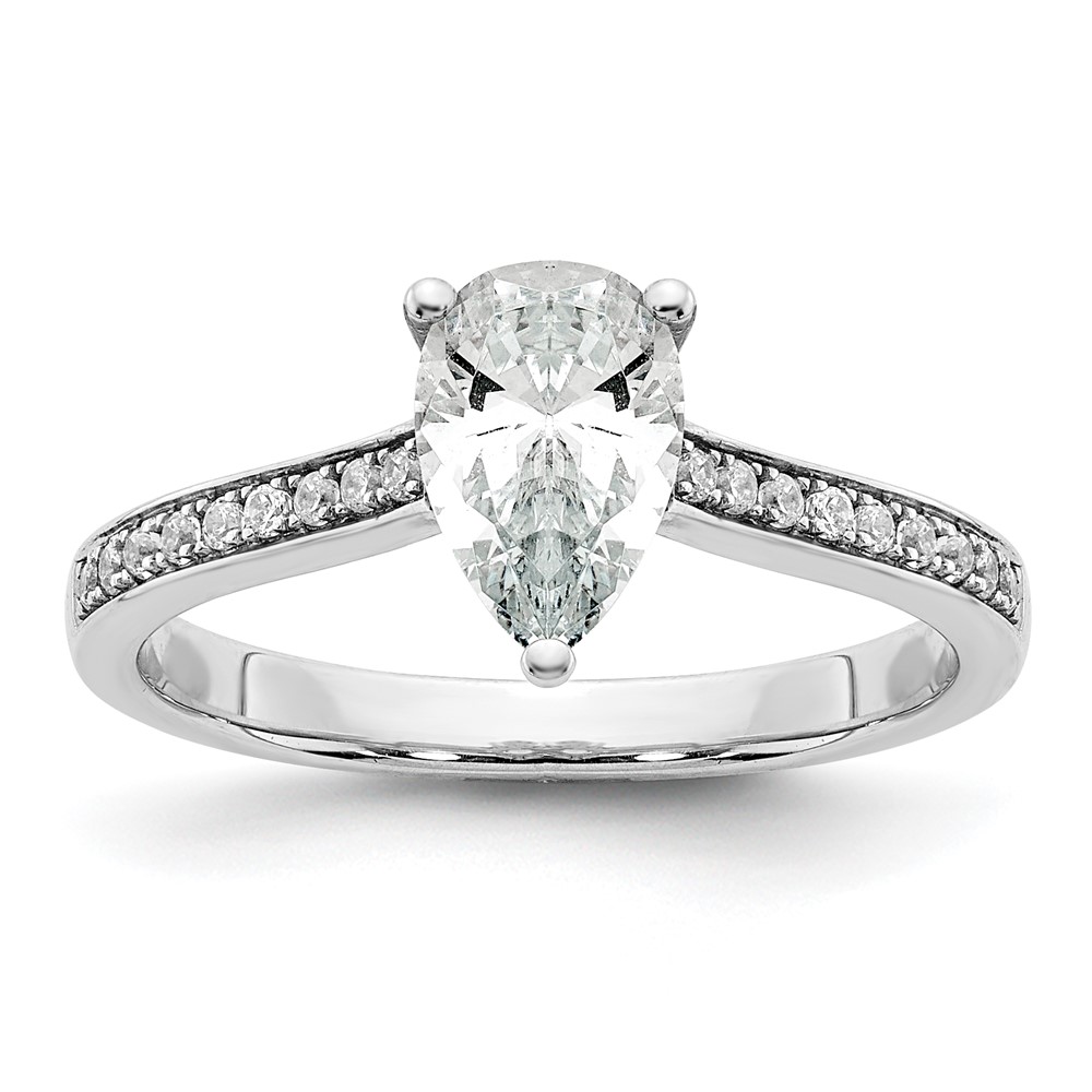 True Origin White Gold 1/4 carat Lab Grown Diamond VS/SI D E F Semi ...
